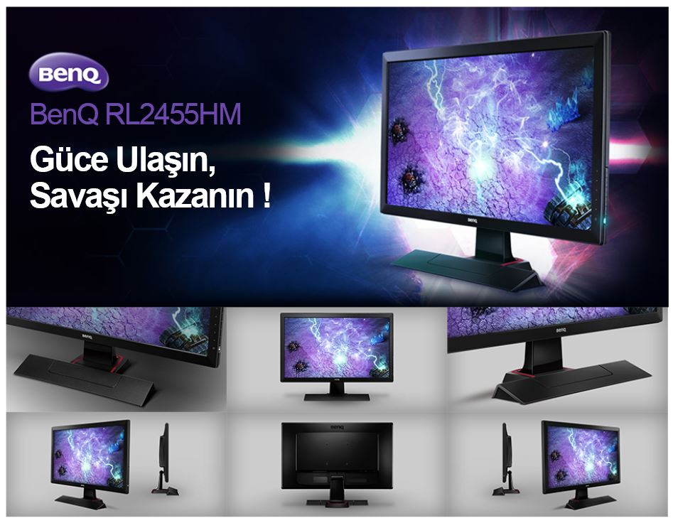 BenQ RL2455HM 24" 1ms (GTG) (Analog+DVI+2xHDMI+Hoparlör) Full HD Led ...