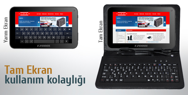 Hiper TK-109 Universal Tablet Klavyesi+Kılıf/Çanta9"(Syh) - incehesap.com