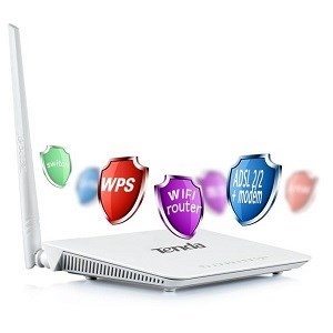 Tenda D151 4 Port WiFi-N 150Mbps ADSL2+ Modem - incehesap.com