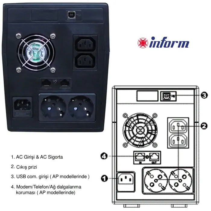Inform Guardian 2000AP Line Interactive UPS - incehesap.com