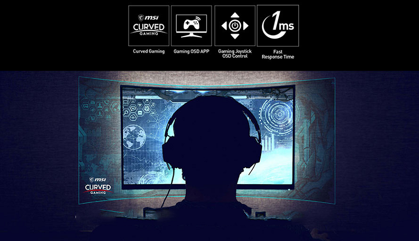 MSI Optix MAG271CP 27” 1ms 144Hz FreeSync Anti-Flicker LED VA Full HD ...