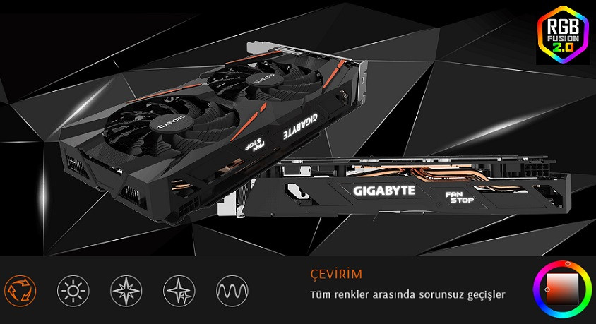 Gigabyte AMD Radeon RX 590 GV-RX590GAMING-8GD 8GB GDDR5 256Bit DX12 ...