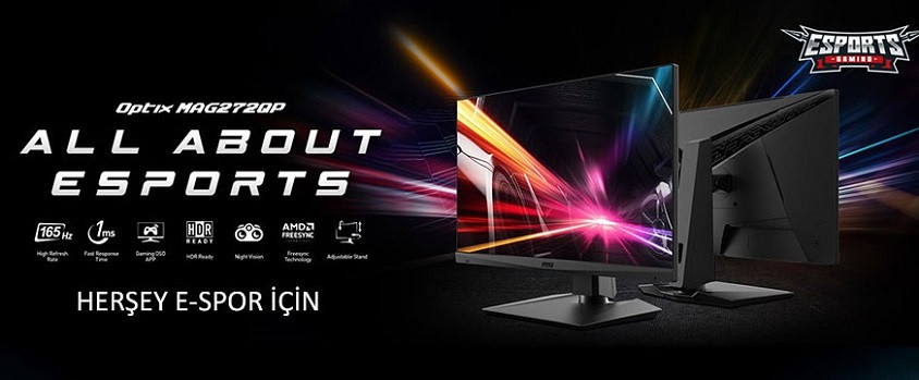 Msi Optix MAG272QP 27” 1ms 165Hz FreeSync VA LED WQHD Gaming (Oyuncu ...