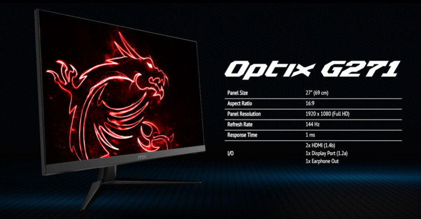 MSI Optix G271 27” 1ms 144Hz FreeSync IPS Full HD Gaming (Oyuncu) Monitör - incehesap.com