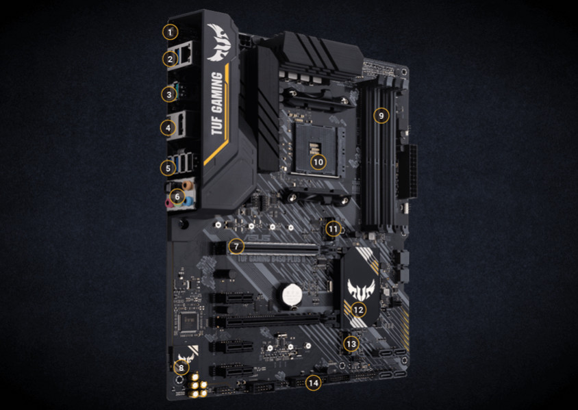 Asus TUF GAMING B450-PLUS II AMD B450 Soket AM4 DDR4 4400(OC)MHz ATX ...