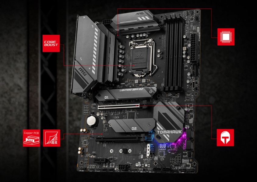 MSI MAG B560 TOMAHAWK WIFI Intel B560 Soket 1200 DDR4 5066(OC)MHz ATX Gaming (Oyuncu) Anakart ...