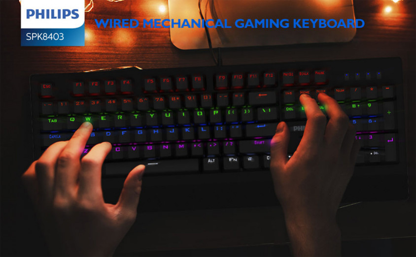 Philips G403 Momentum SPK8403 Blue Switch Rainbow Mekanik Kablolu ...