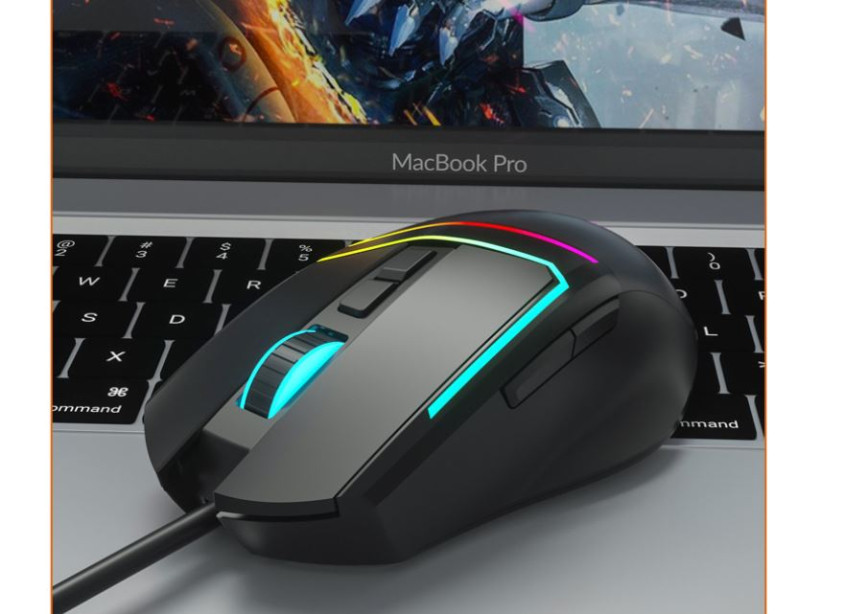 Lenovo Lecoo MS106 7 Tuş 3200 DPI Optik RGB Kablolu Gaming (Oyuncu) Mouse - incehesap.com