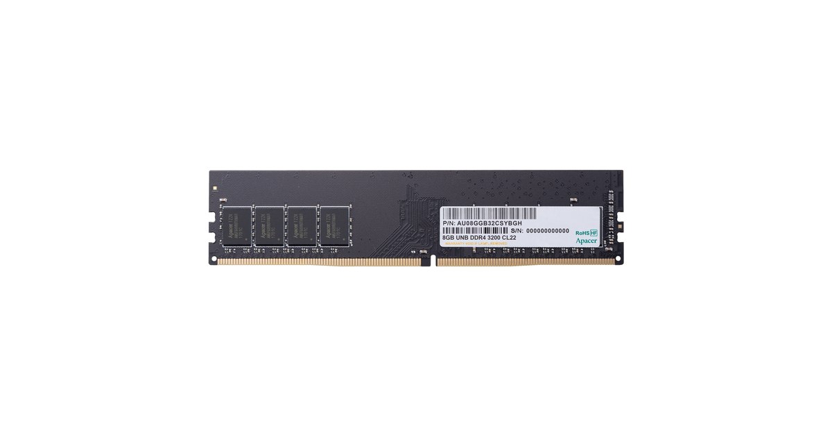 Apacer 8 GB (1x8GB) 3200Mhz CL22 DDR4 Ram (AU08GGB32CSYBGH) - incehesap.com