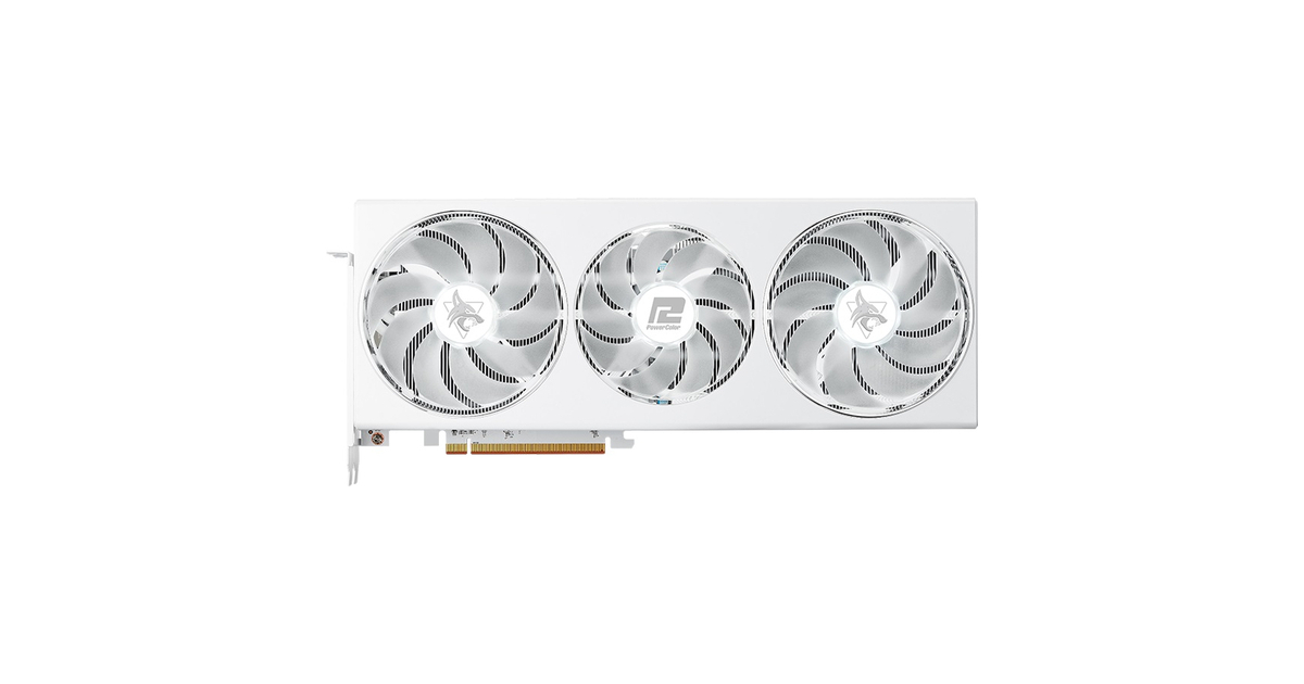 POWERCOLOR HELLHOUND Spectral White RX7800XT 16G-L/OC/WHITE 16GB GDDR6 ...