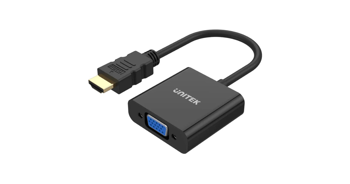 Unitek HDMI to VGA/3.5MM (Ses Destekli) Siyah Dönüştürücü Kablo (Y-6333 ...