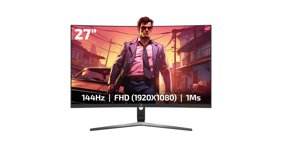 GamePower Vivid F20 27'' 1500R Curved RGB 144Hz 1ms FHD Va Panel 2x2W ...