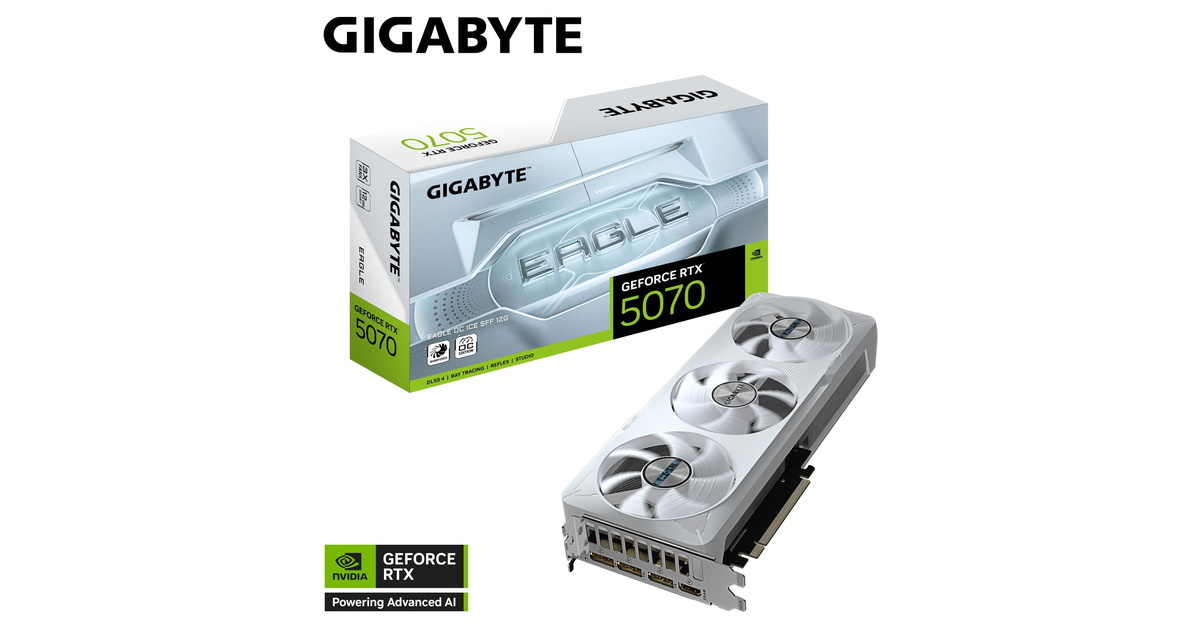 Gigabyte GeForce RTX 5070 EAGLE OC ICE SFF GV-N5070EAGLEOC ICE-12GD ...