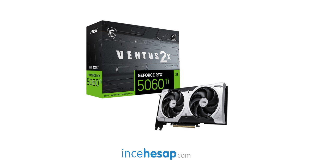 MSI GeForce RTX 5060TI 8GB VENTUS 2X PLUS | Ekran Kartı