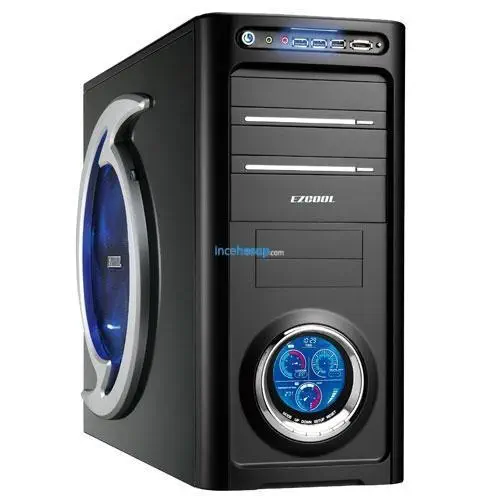 EZCOOL F25 PANEL + HA-996B ATX SİYAH LCD KASA 420W - incehesap.com