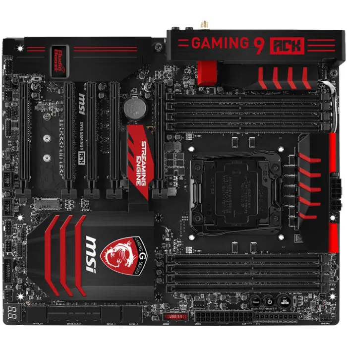 MSI X99A GAMING 9 ACK Intel X99 Express Soket 2011-3 DDR4 E-ATX ...