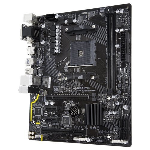 Gigabyte GA-A320M-HD2 AMD A320 Soket AM4 DDR4 3200(OC)MHz mATX ...