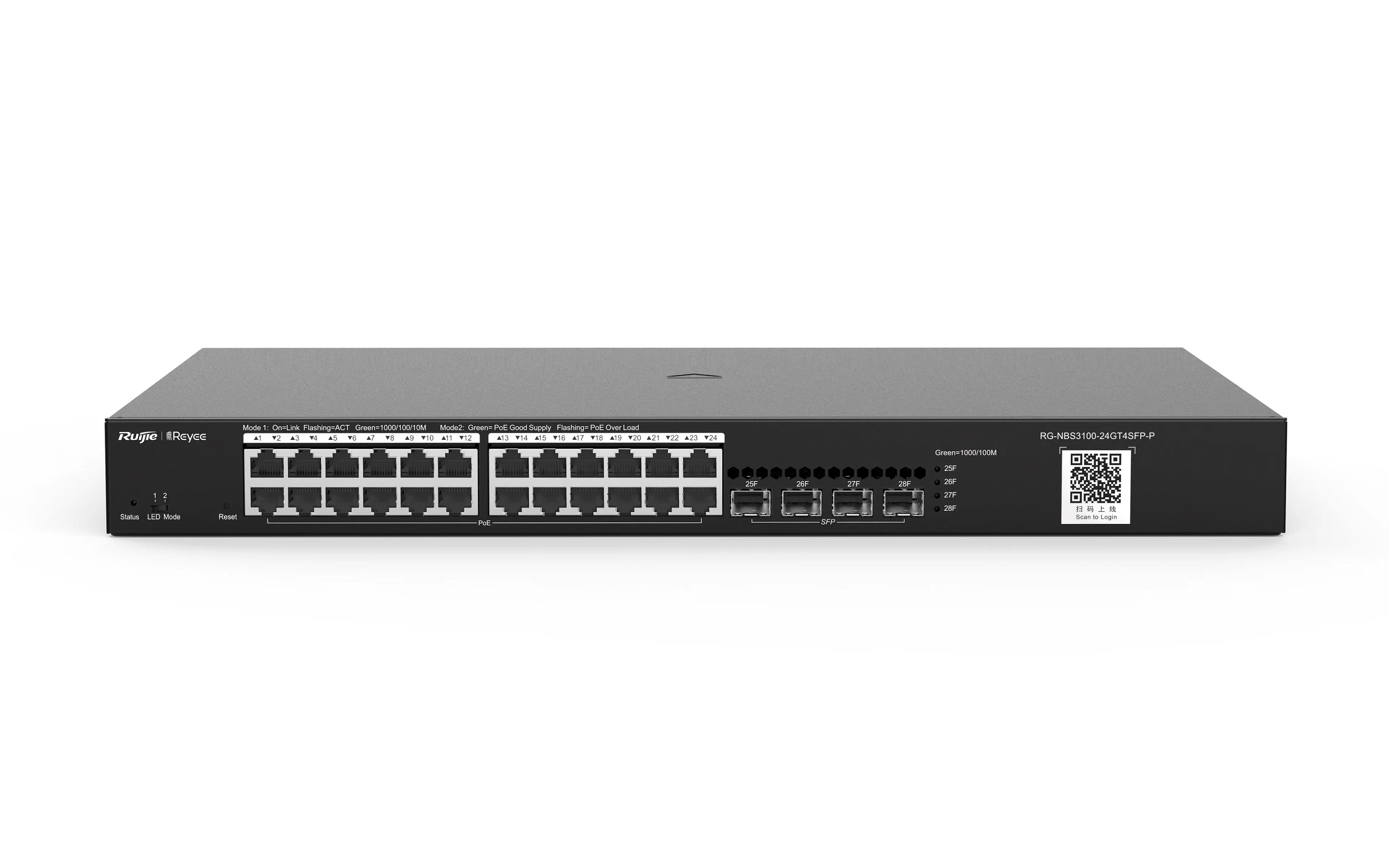 Reyee RG-NBS3100-24GT4SFP-P 24 Port Gigabit Yönetilebilir Switch ...