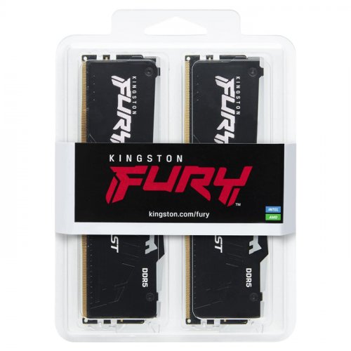 Kingston Fury Beast RGB KF556C40BBAK2/16 16GB (2x8GB) DDR5 5600MHz CL40 Siyah Gaming RAM (Bellek ...