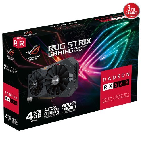 Asus ROG Strix Radeon RX 560 V2 ROG-STRIX-RX560-4G-V2-GAMING 4GB GDDR5 ...