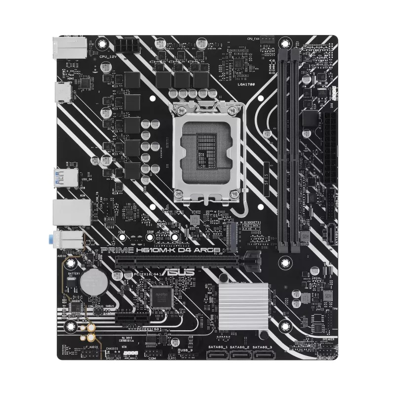 Asus PRIME H610M-K D4 ARGB Intel H610 Soket 1700 DDR4 3200MHz mATX Gaming (Oyuncu) Anakart ...
